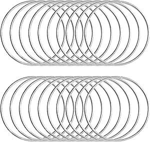 Amazon.com: 20 Pcs 2 Inch Metal Rings for Craft Silver Hoops Floral ...