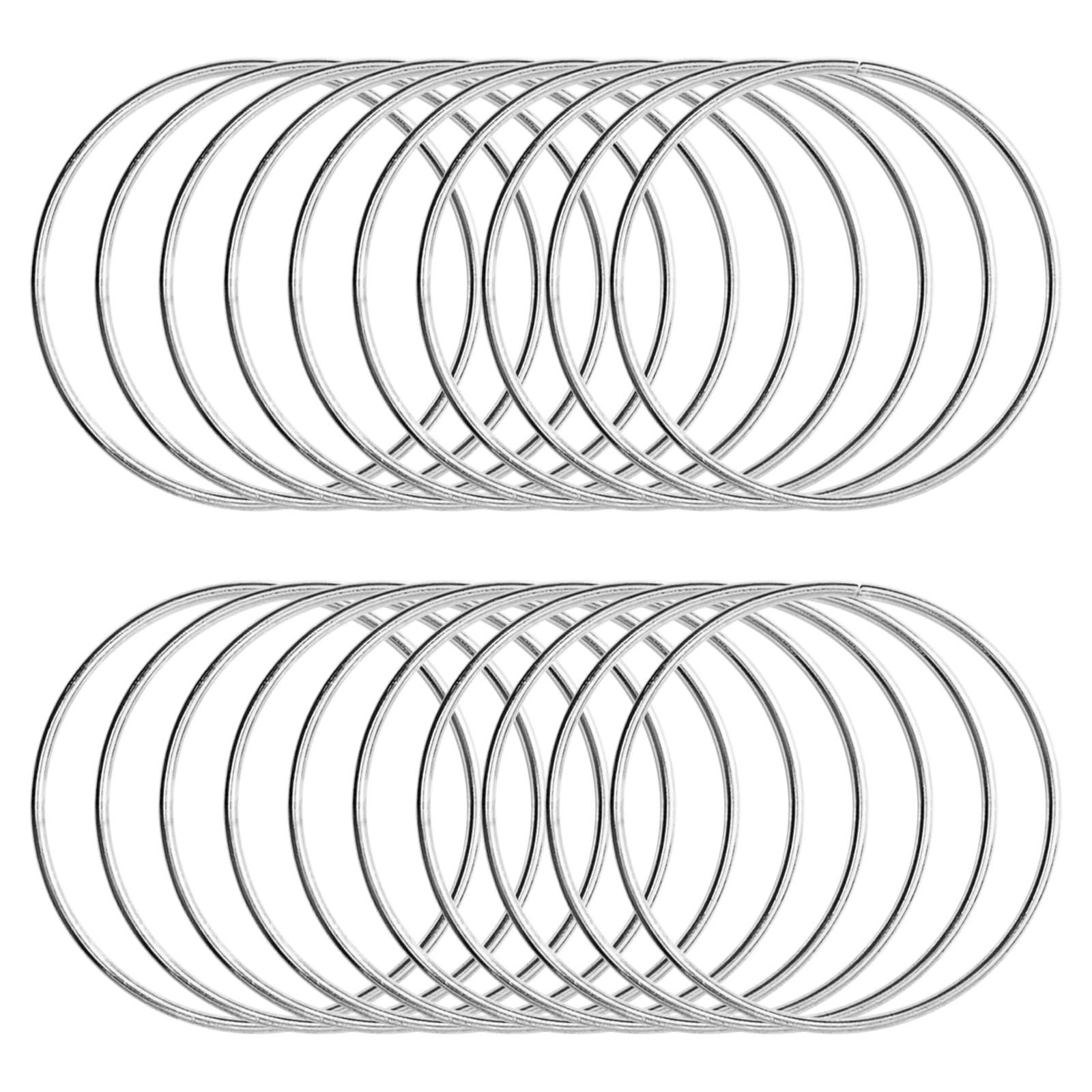 Amazon.com: 20 Pcs 2 Inch Metal Rings for Craft Silver Hoops Floral ...
