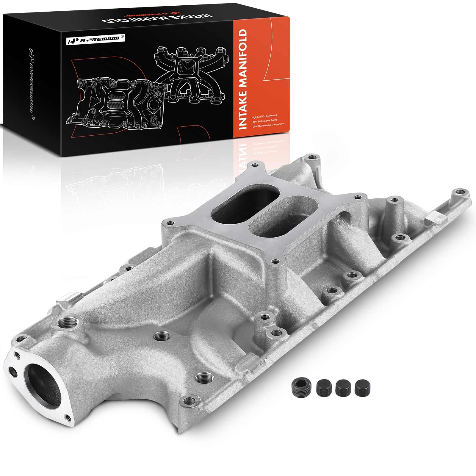 Amazon.com: A-Premium Aluminum Low Rise Dual Plane Intake Manifold ...