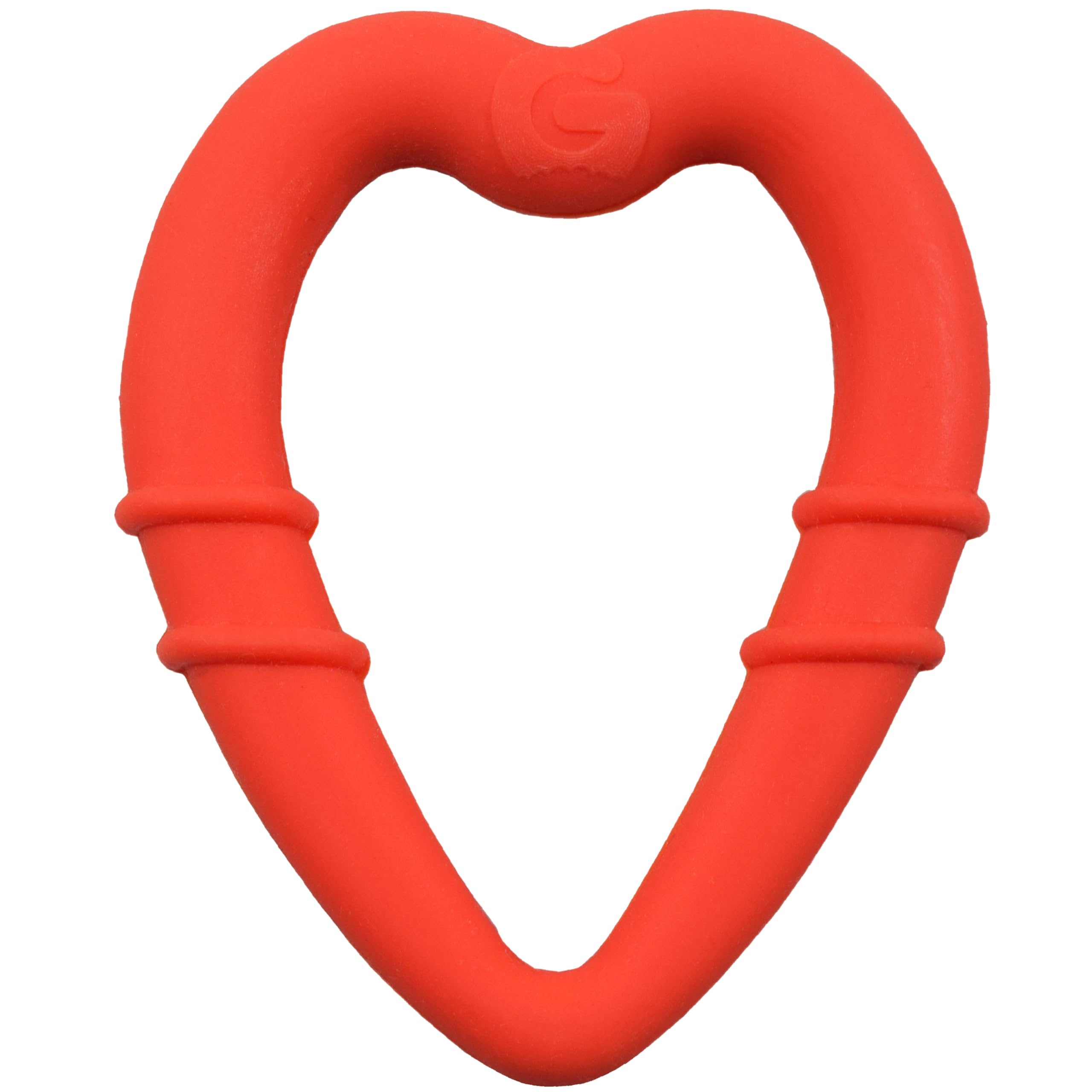 Amazon.com : Gummee Heart-Shaped Silicone Baby Teether Teething Ring ...
