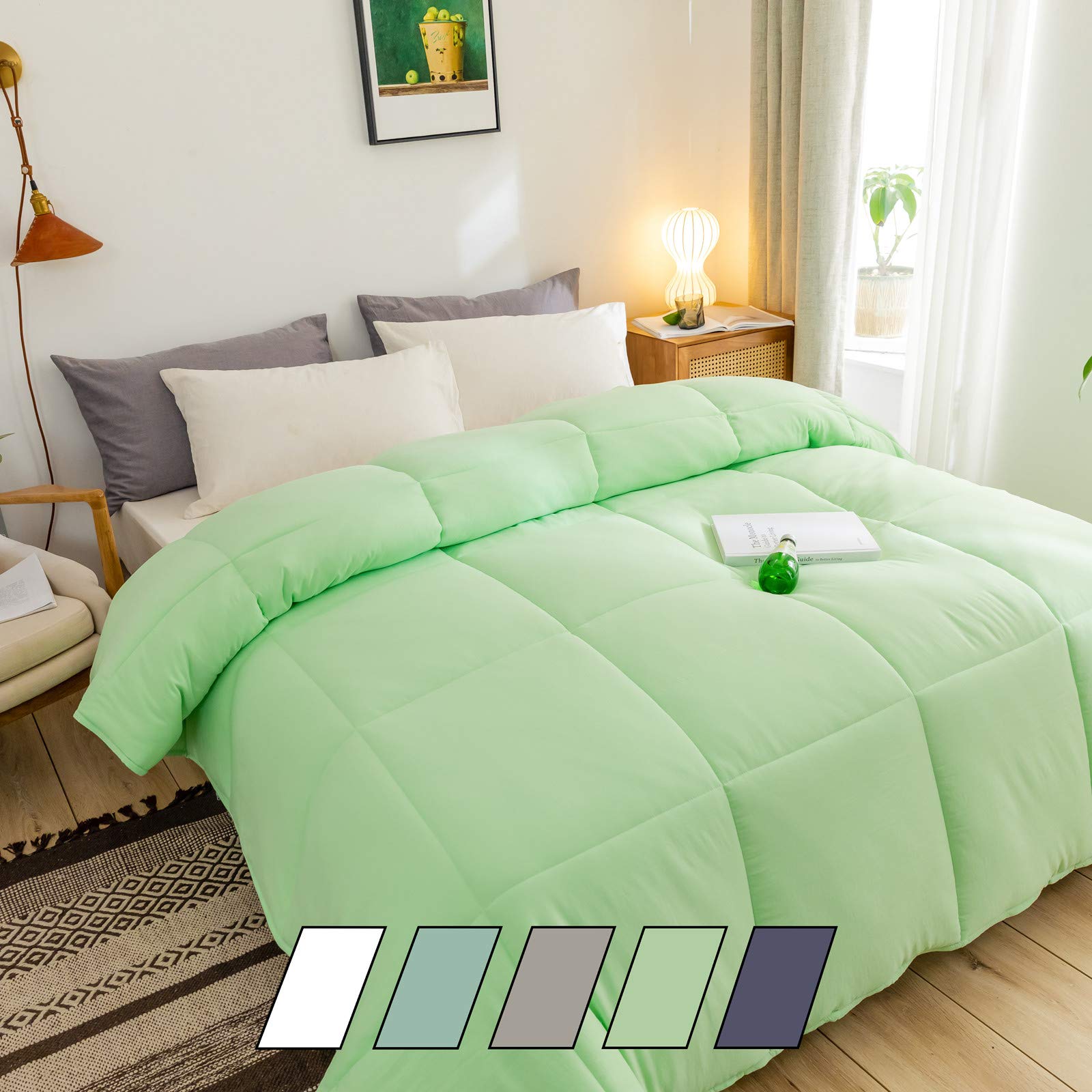 Bedding Down Alternative Duvet Insert 400 GSM All Season Stand-Alone ...