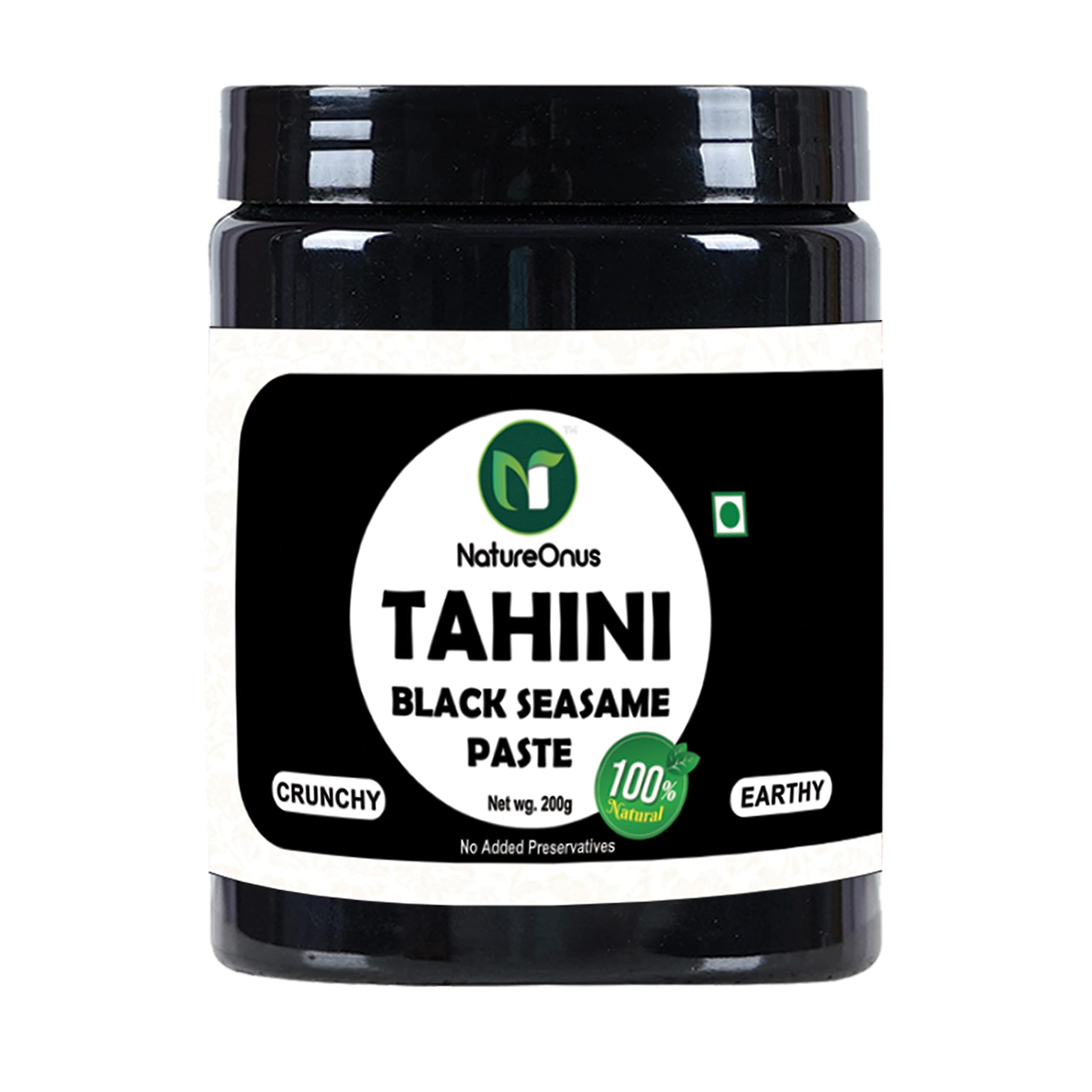 NatureOnus Black Tahini Paste 200gms | Sesame Seeds Butter [100% ...
