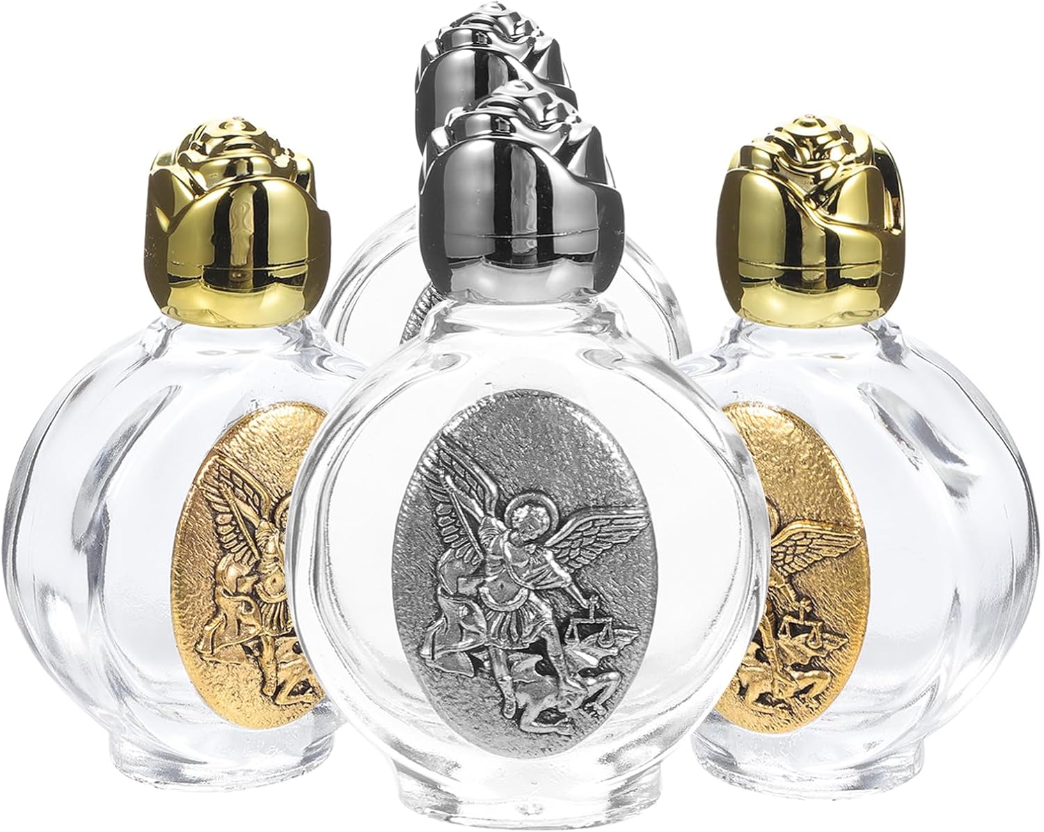 Amazon.com: Toddmomy Embossed Holy Water Bottle Set, 4Pcs Glass ...