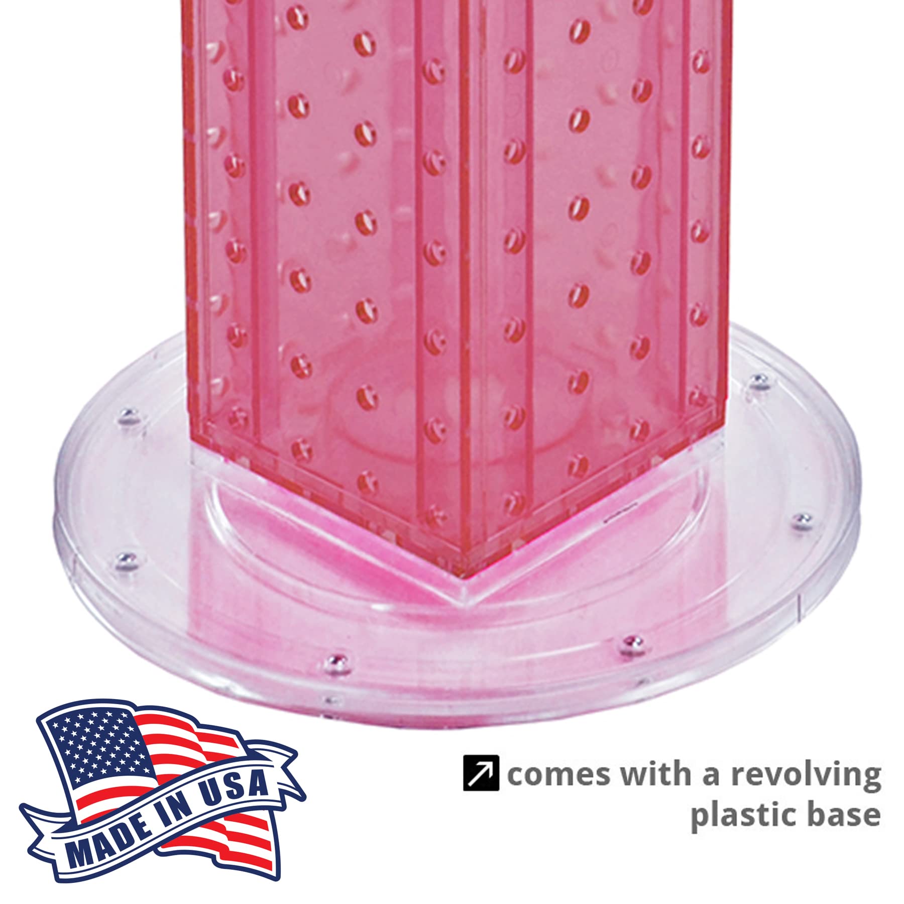 Snapklik.com : Azar Displays 700220-PNK-2C16 Four-Sided 4”W X 12 ...