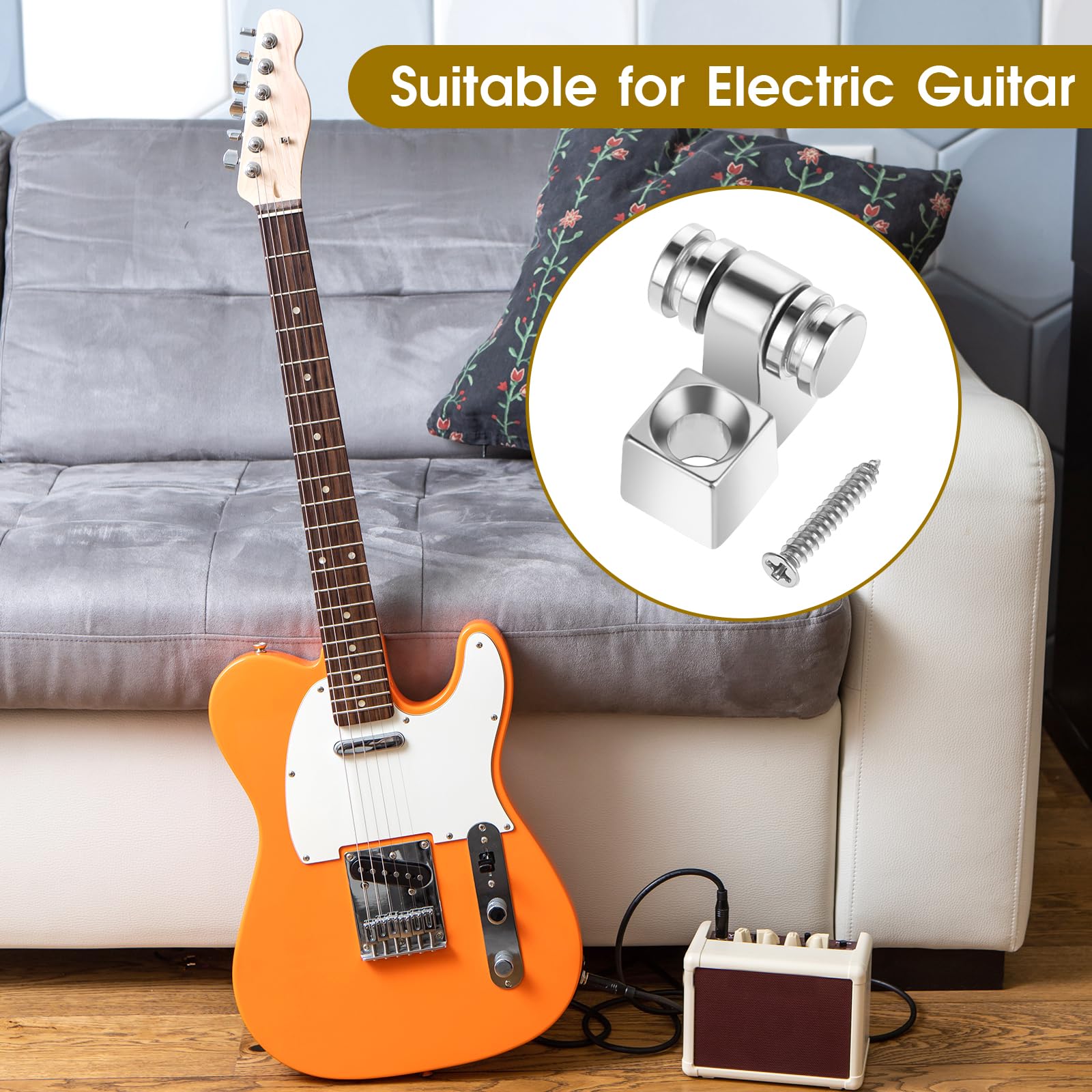 Snapklik.com : Guitar Roller String Retainers, 4 Pcs String Trees For ...