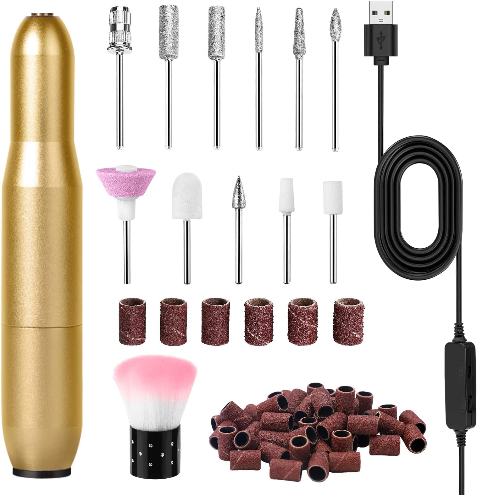 Amazon.com: Electric Nail Drill Machine, 20000 RPM USB Electric Nail ...