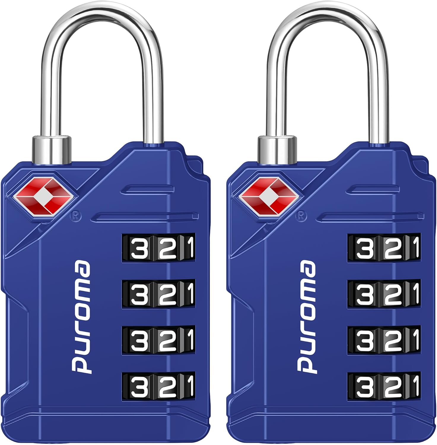 Amazon.com | Puroma TSA Approved Luggage Locks, 2 Pack 4 Digit ...
