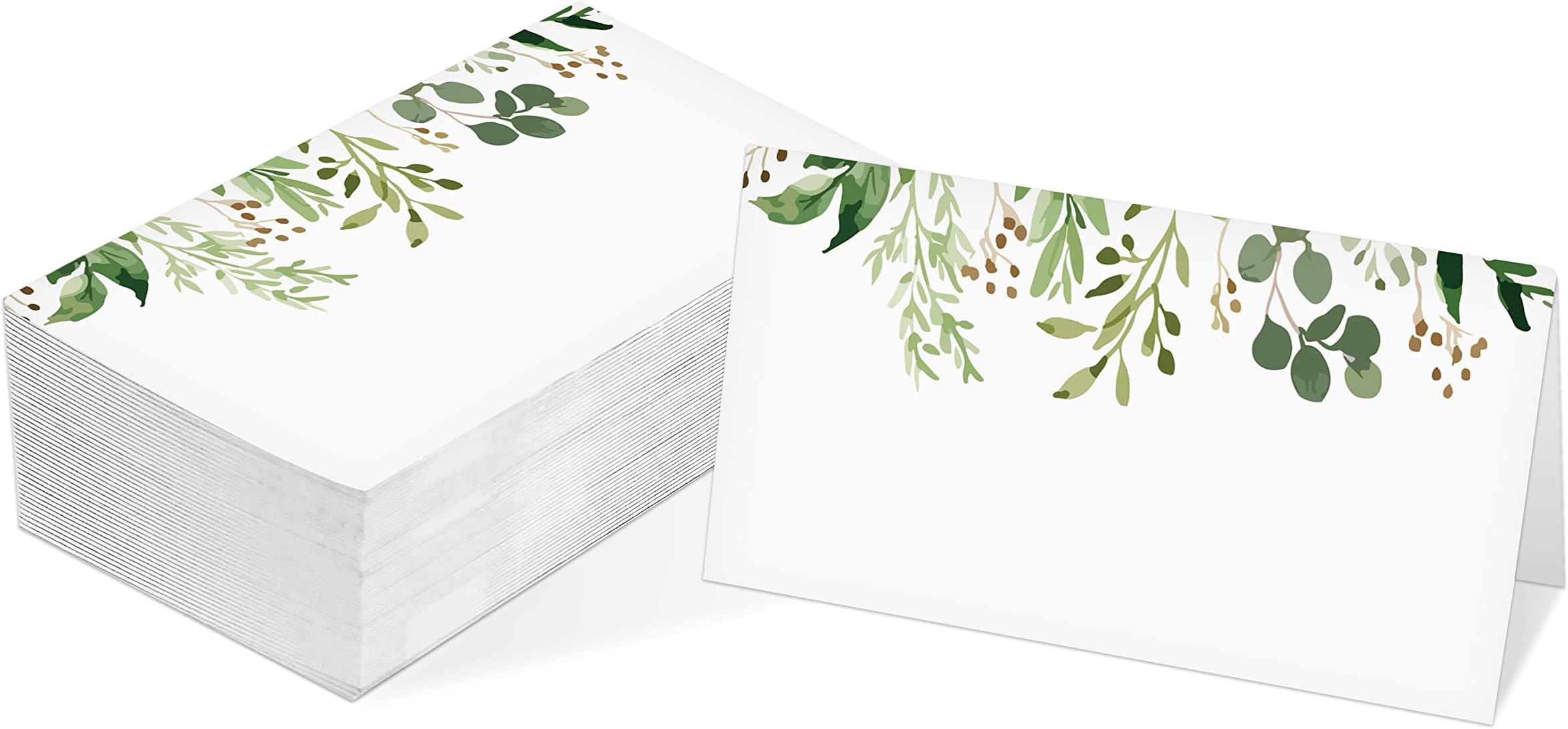 Amazon.com: Table Place Card, Watercolor Floral Themed Tent Style Cards ...
