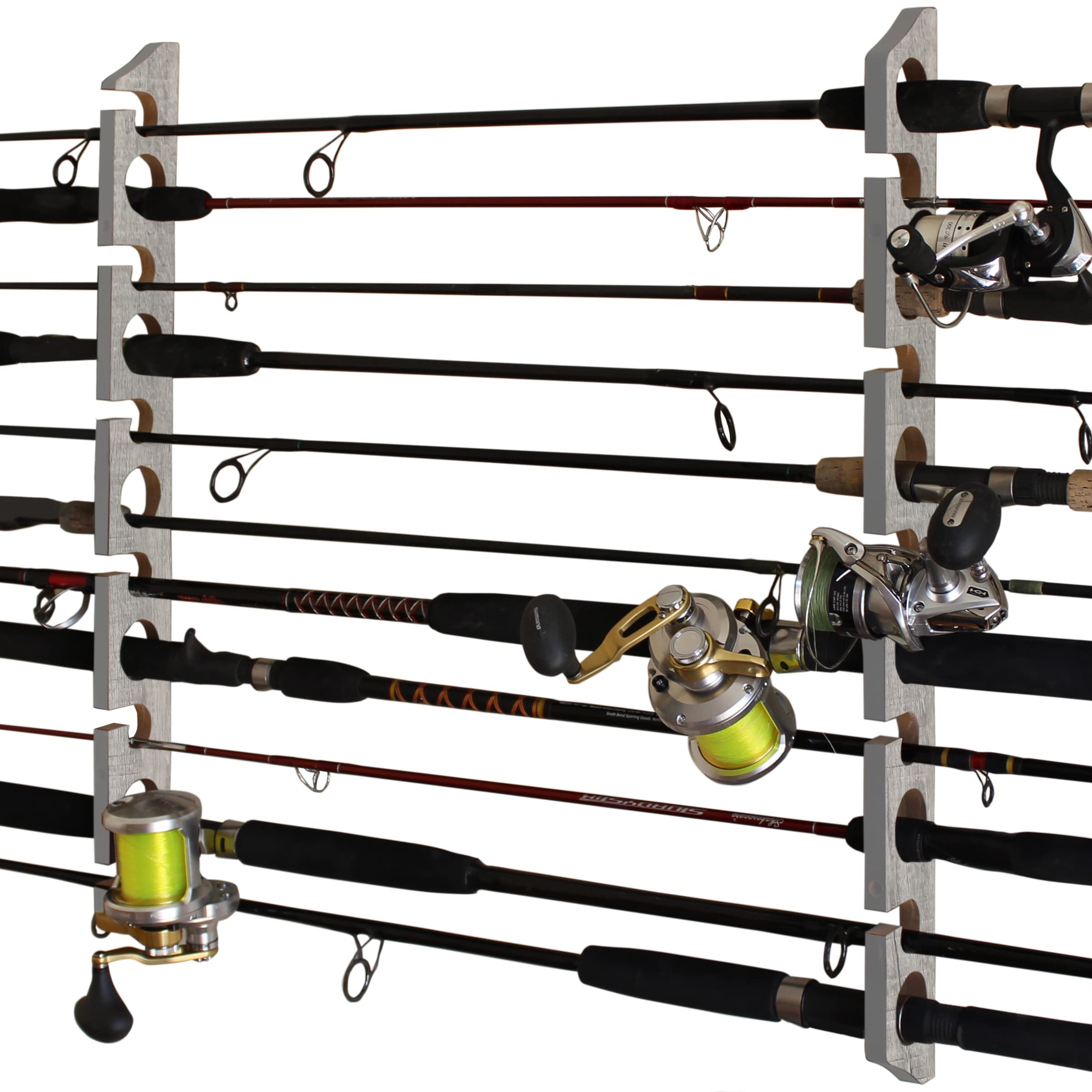 Rush Creek Creations 11 Fishing Rod Storage Rack for Wall/Garage Barn ...