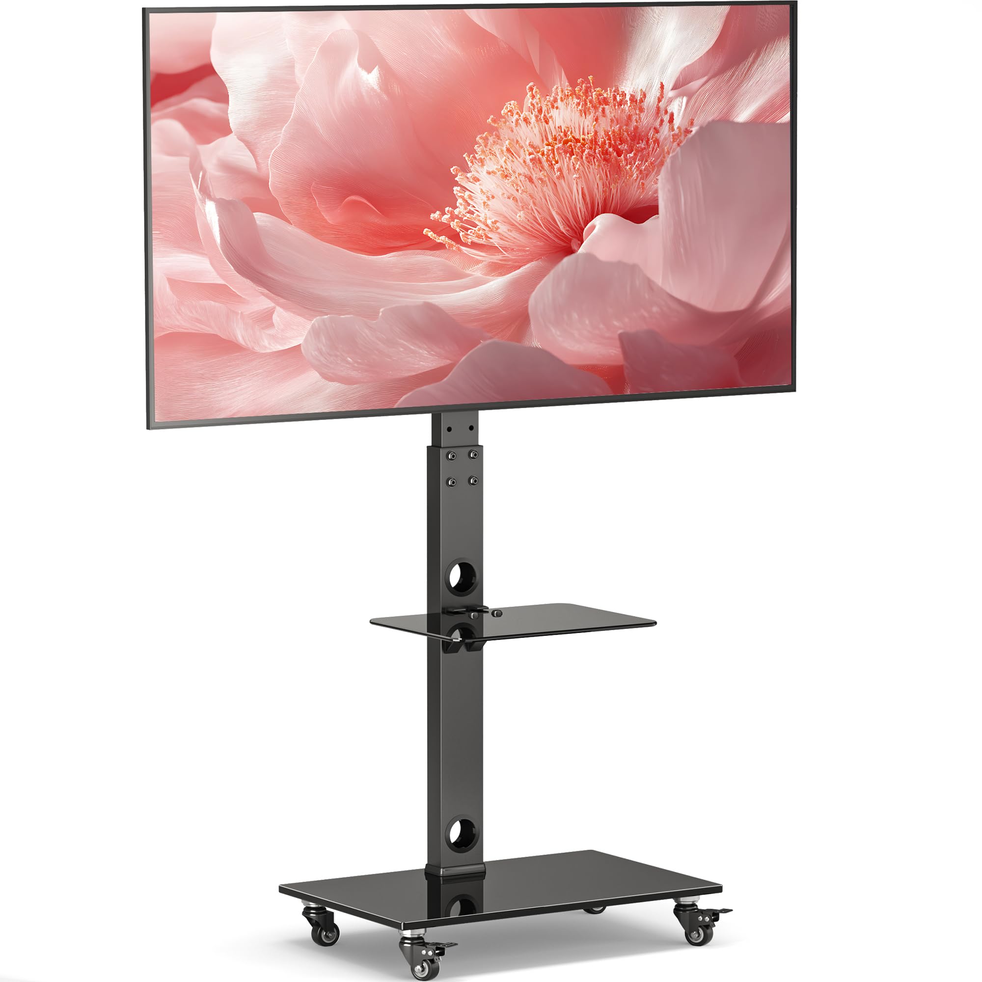 BONTEC TV Stand with Wheels for 30-70 inch Plasma/LCD/LED Screens up to ...