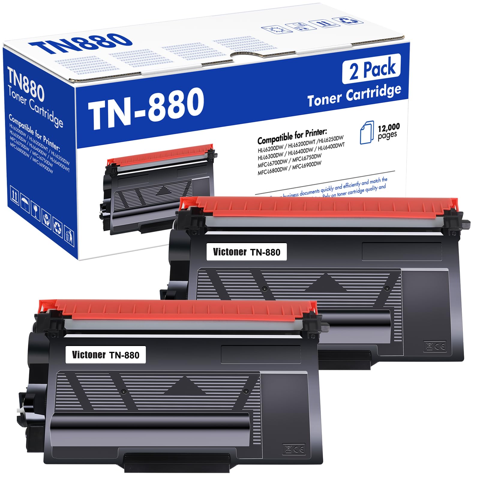 Amazon.co.jp: TN-880 TN880 スーパーハイイールドトナーカートリッジ 2個パック Brother TN880 TN ...