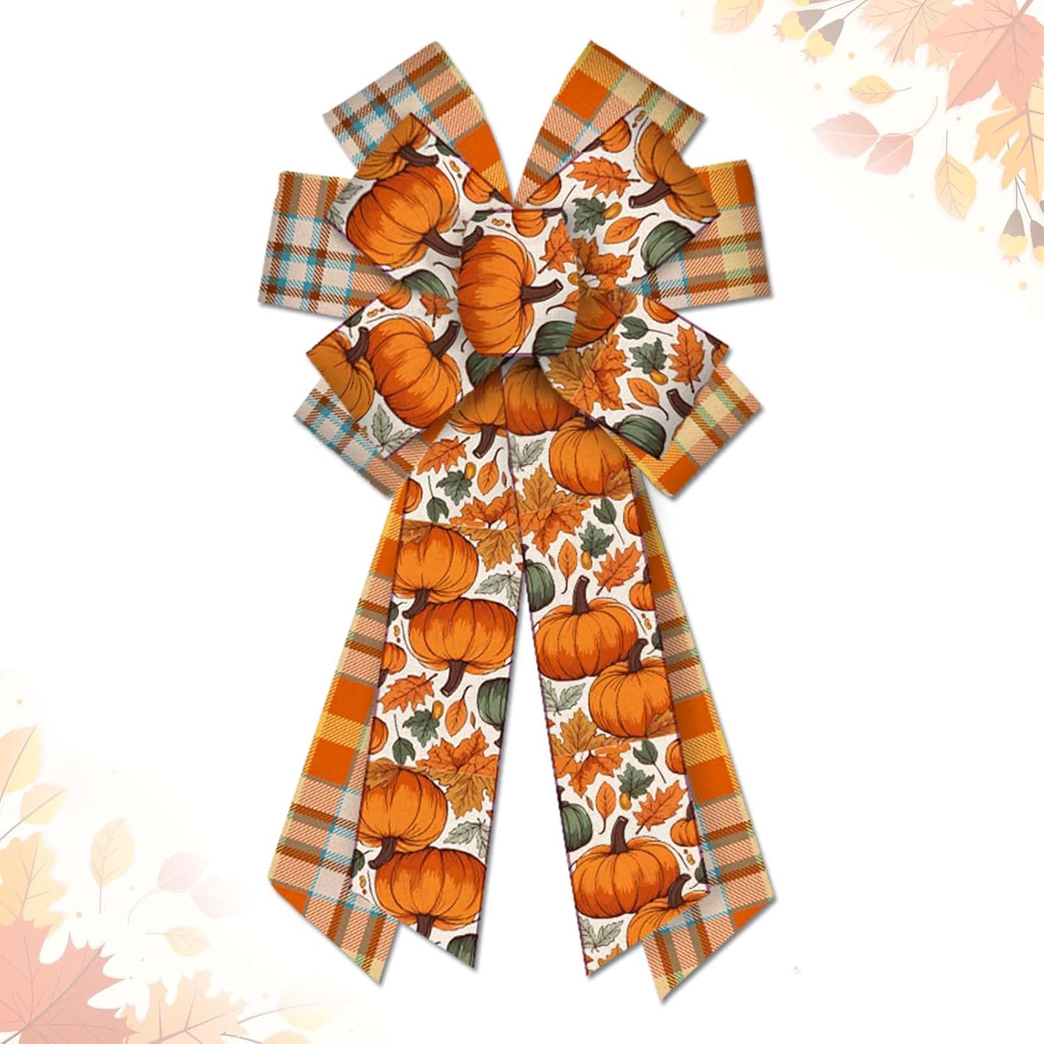 Amazon.com: Hying Large Fall Pumpkin Bows for Wreath, Autumn Wreath ...