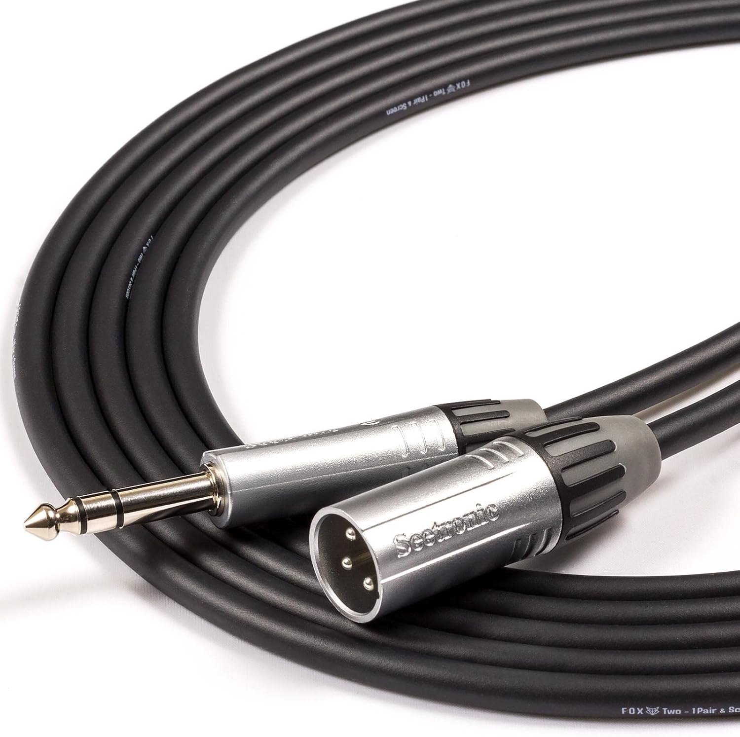 Tourgrade TRS Jack to Male XLR Lead. foxTWO Cable. Mixer to FX, Active ...
