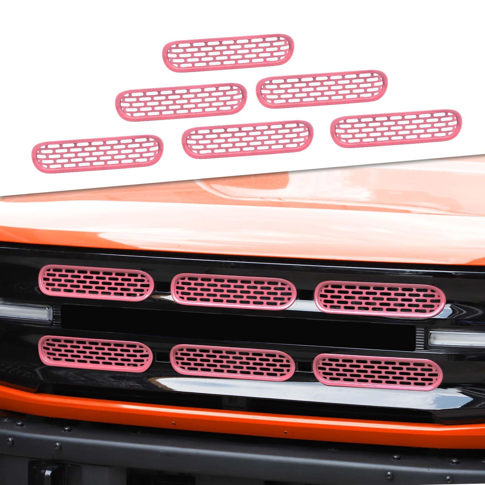 Snapklik.com : JeCar Front Grille Inserts Mesh Grill Frame Trim Covers ...