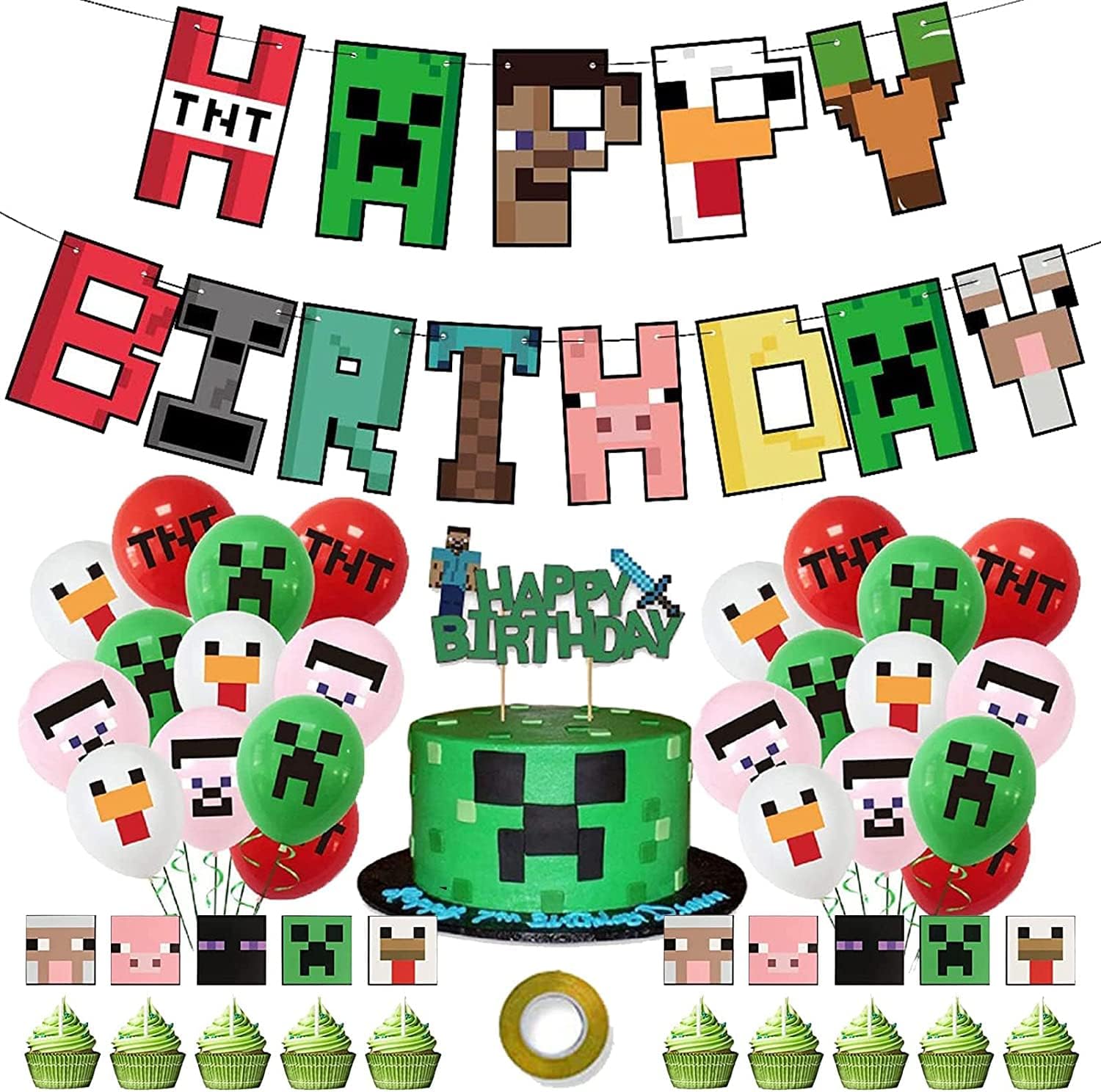 TEMSOOM Video Game Birthday Decoration Balloon Set Decoration Birthday temsoom-video-game-birthday-decoration-balloon-set-decoration-birthday