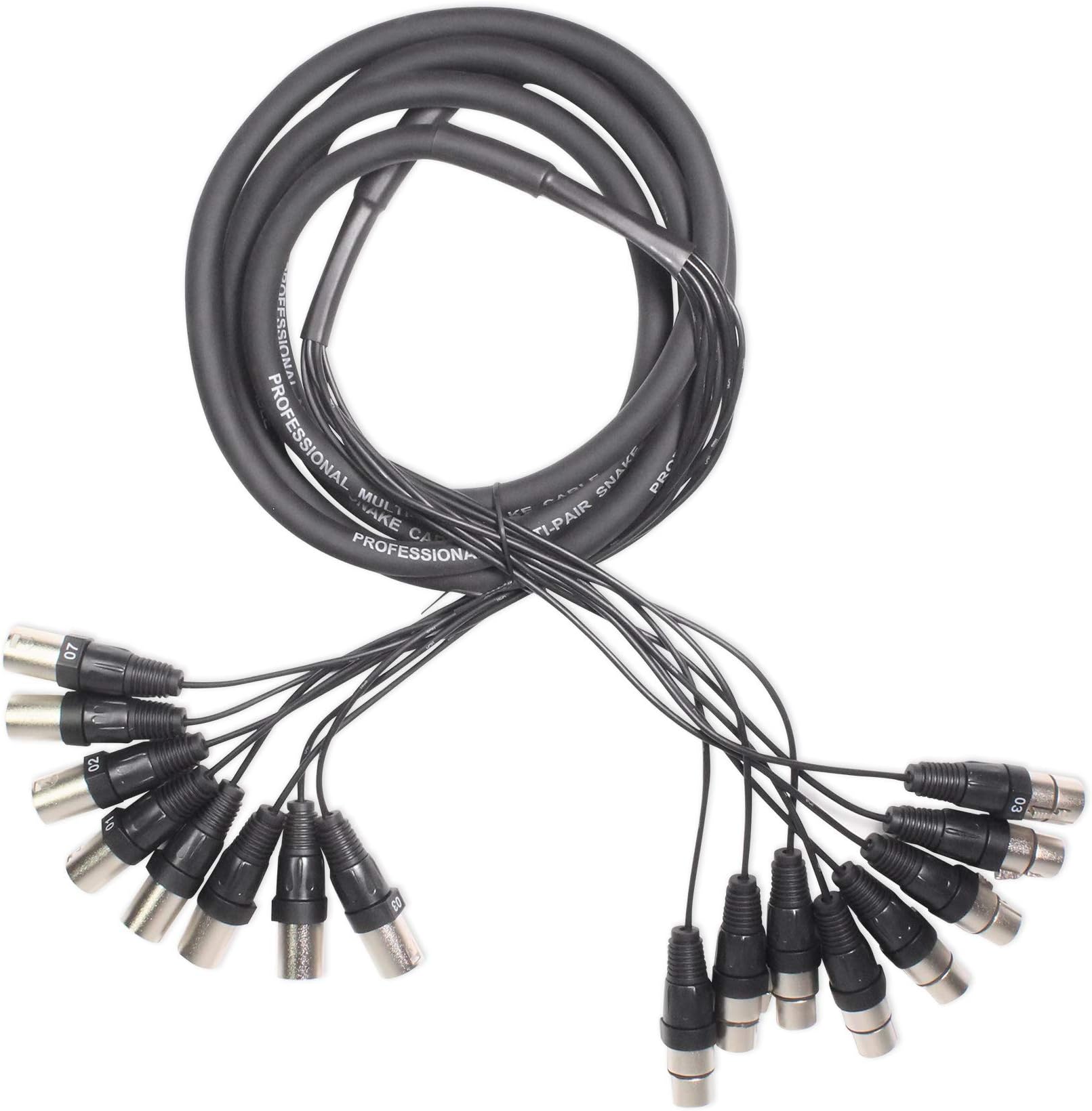 Amazon.com: Rockville SX810 8 Channel 10 Foot XLR Snake (Female to Male ...