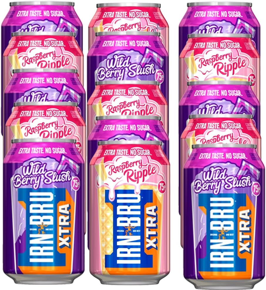 VSTAR Irnn Bru Xtra Raspberry Ripple & Wild Berry Slush No Sugar & Low ...