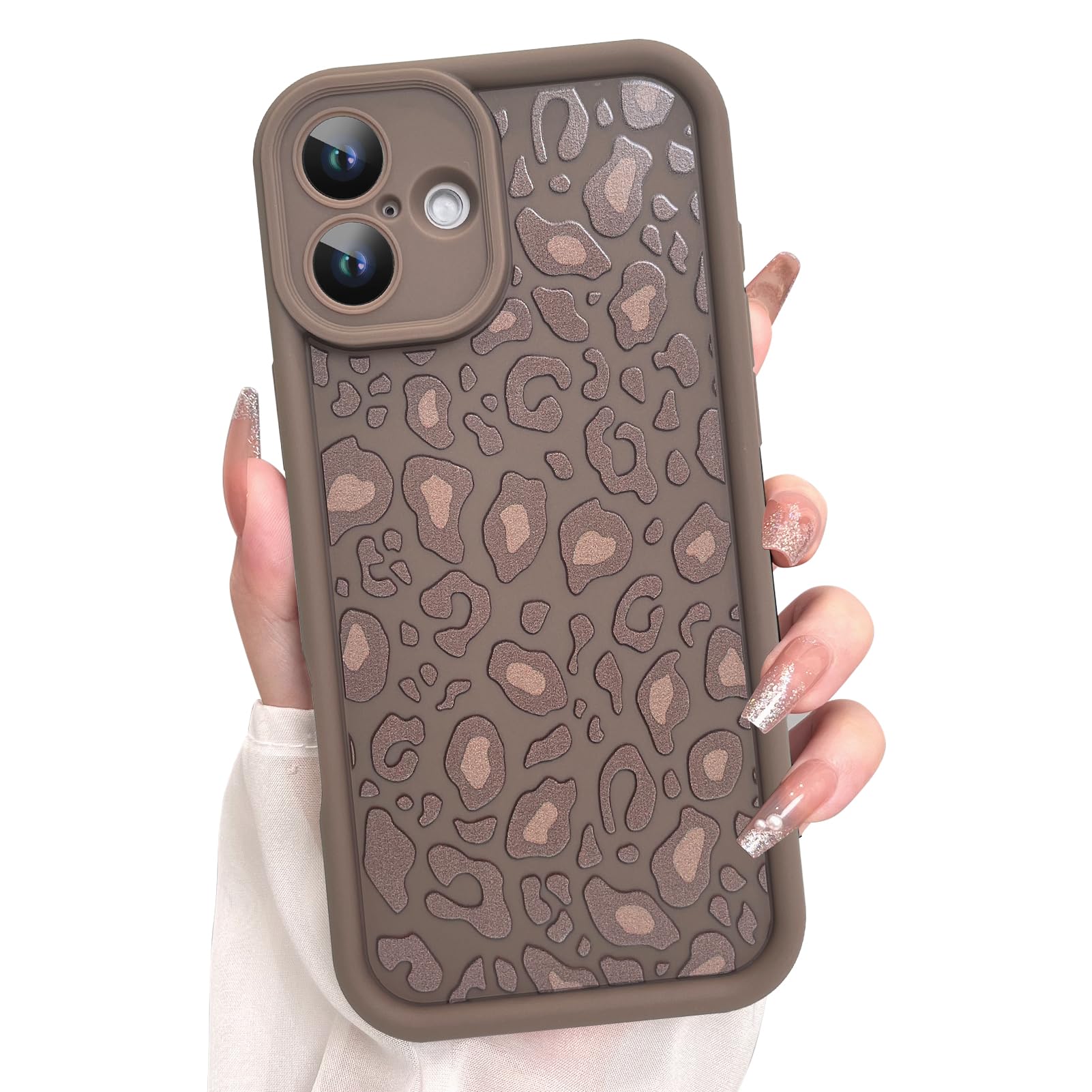 Amazon.com: KANGHAR Case for iPhone 16 Leopard Printed Pattern Cute ...