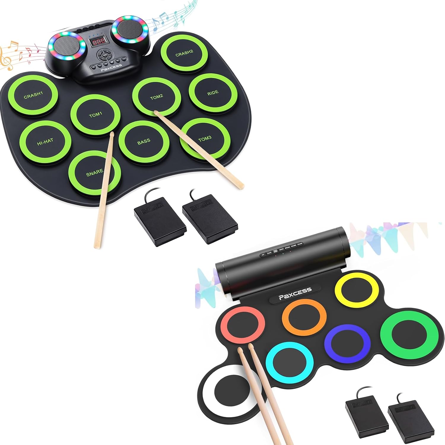 Amazon.com: 7 Pads Electronic Drum Set & Electronic Drum Kit 9 Pads ...