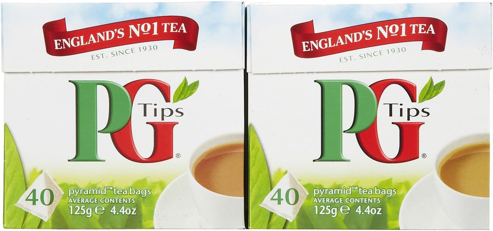 Amazon.com : PG Tips Black Tea, Pyramid Tea Bags, 40 Count (Pack of 2 ...