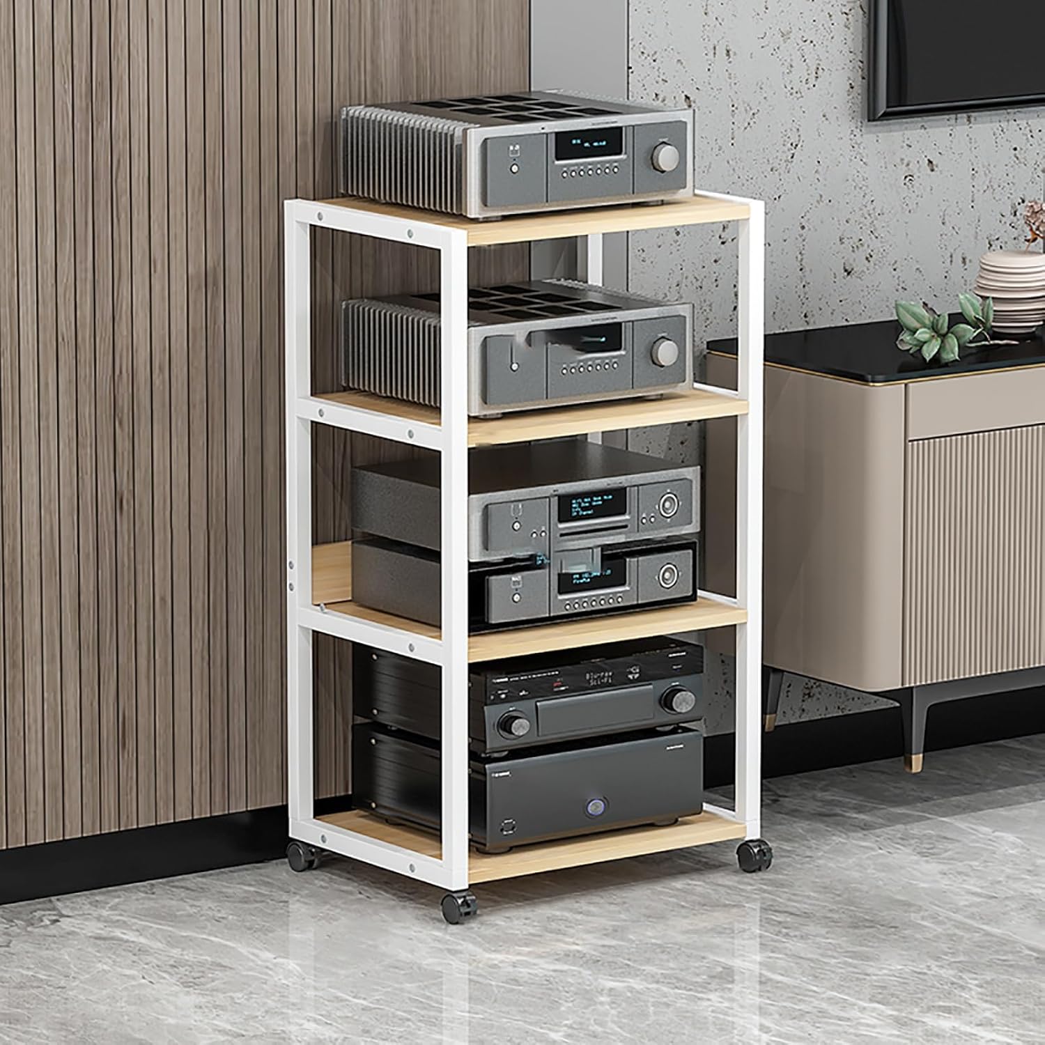 Amazon.com: Display Cabinet,Media Stand,Audio Rack,Game Console Stand ...