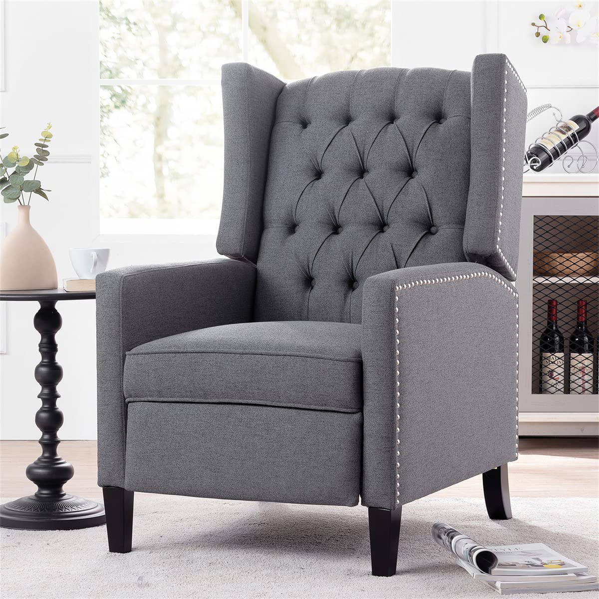 Amazon.com: TRIPLE TREE Recliner Chair, Tufted Push Back Arm Chair with ...