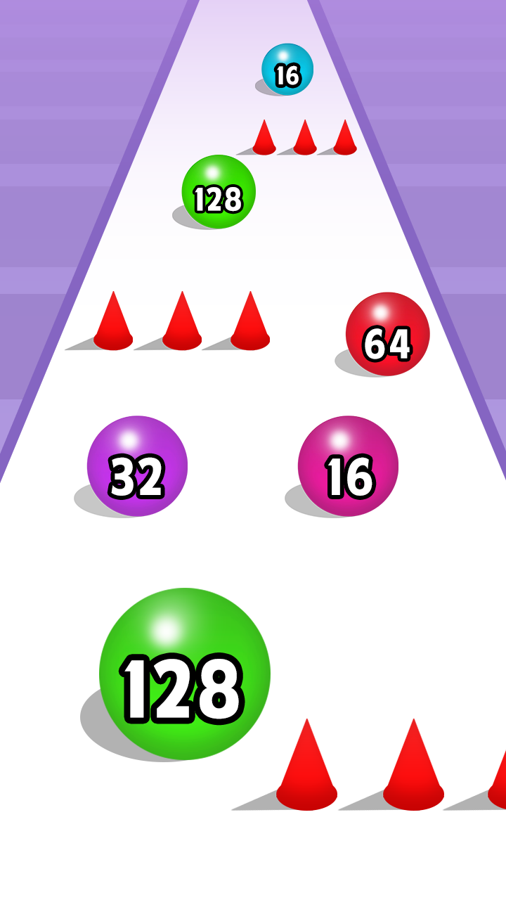 Ball Run 2048 Merge Race Rush 3D Game Switch Color Ball Puzzle Fun Race ...