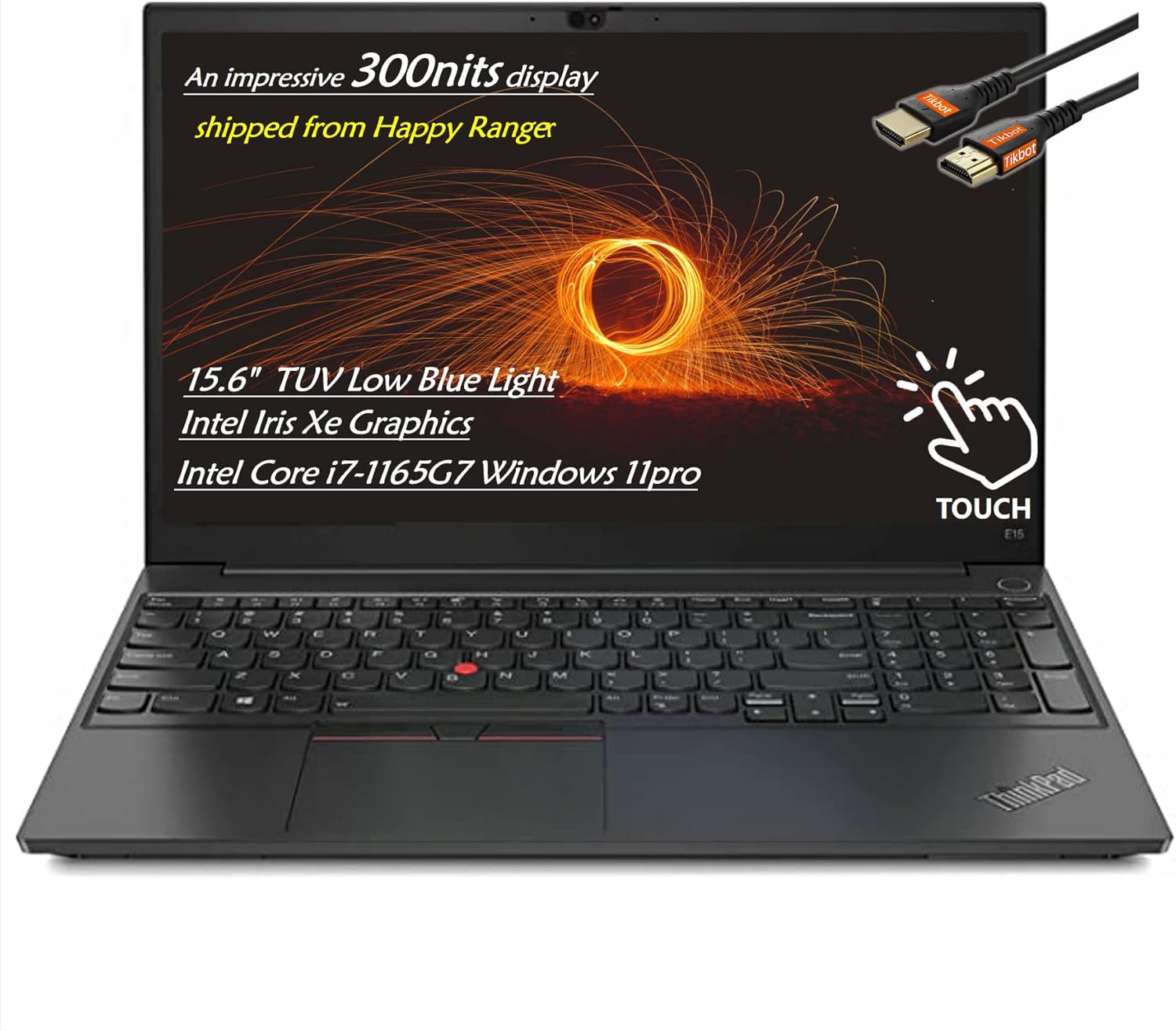 Amazon.com: Lenovo New Thinkpad E15 15.6" 300 nits IPS Touchscreen ...