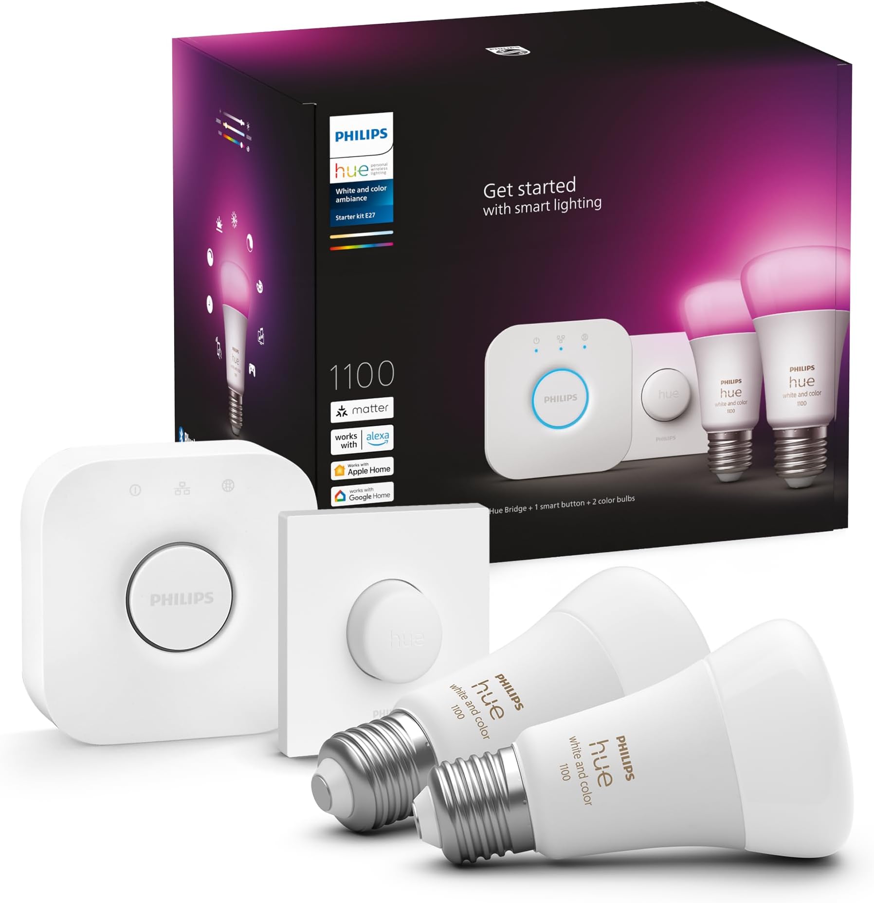Philips Hue Bridge Smart Lighting Hub (Compatible with Amazon Alexa ...