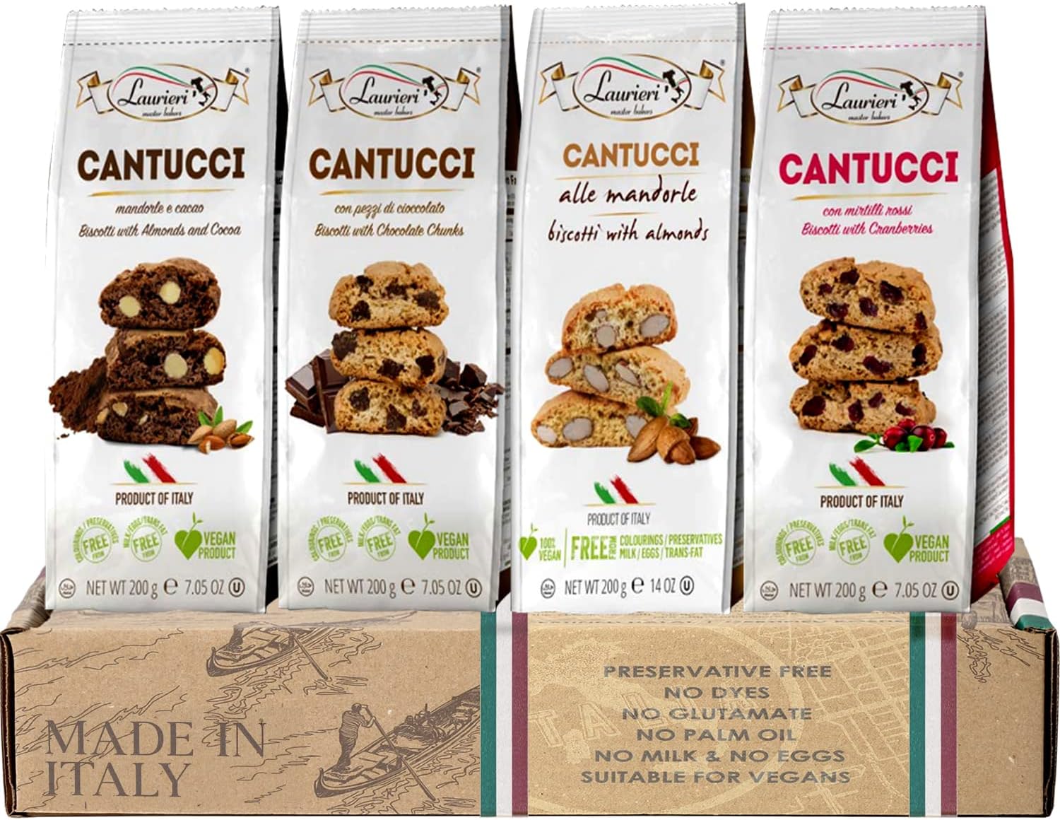 Amazon.com: Biscotti Italian Cookies - Variety Pack Of 4 - Biscotti ...
