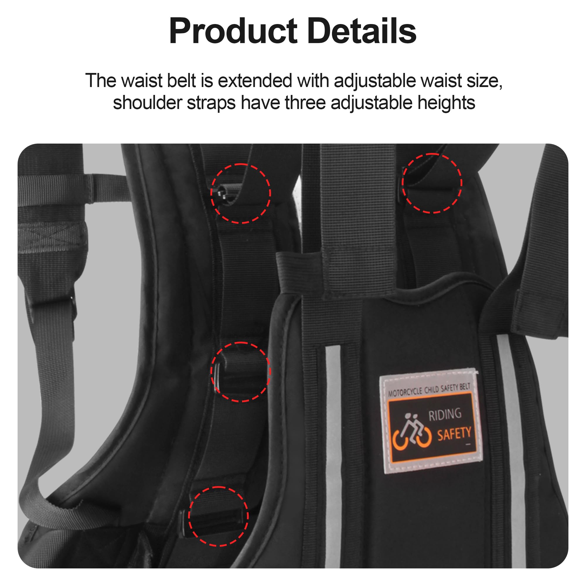 Snapklik.com : JAGASOL Extension Motorcycle Safety Harness For Kids ...