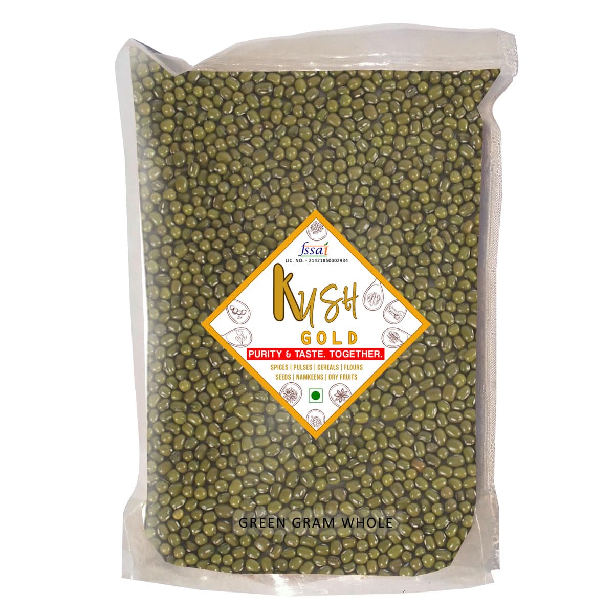 Buy Kush Gold Green Moong Dal Whole/Moong Sabut/Hara Moong/Moong Beans ...