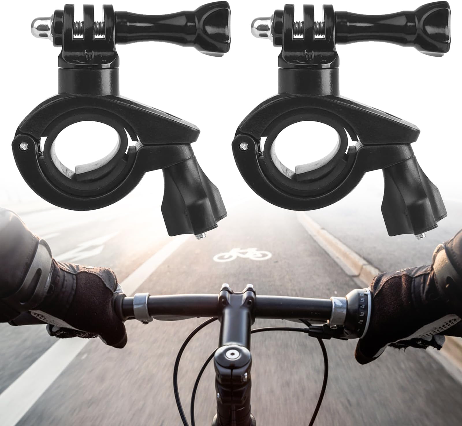 Bubuyun 2PCS Camera Motorcycle Mount, Motorcycle Bike Handlebar Mount ...