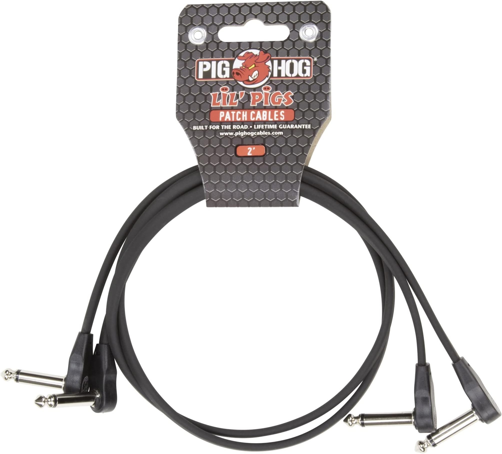 Amazon.com: Pig Hog Lil Pigs 2 ft Low Profile Patch Cables 2 Pack ...