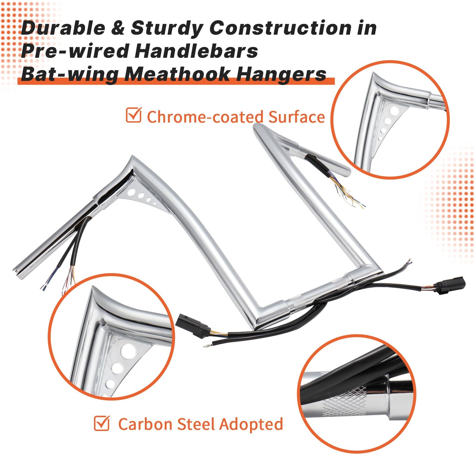 Snapklik.com : Pre-wired Handlebars For Harley 2007-2014 Road King ...