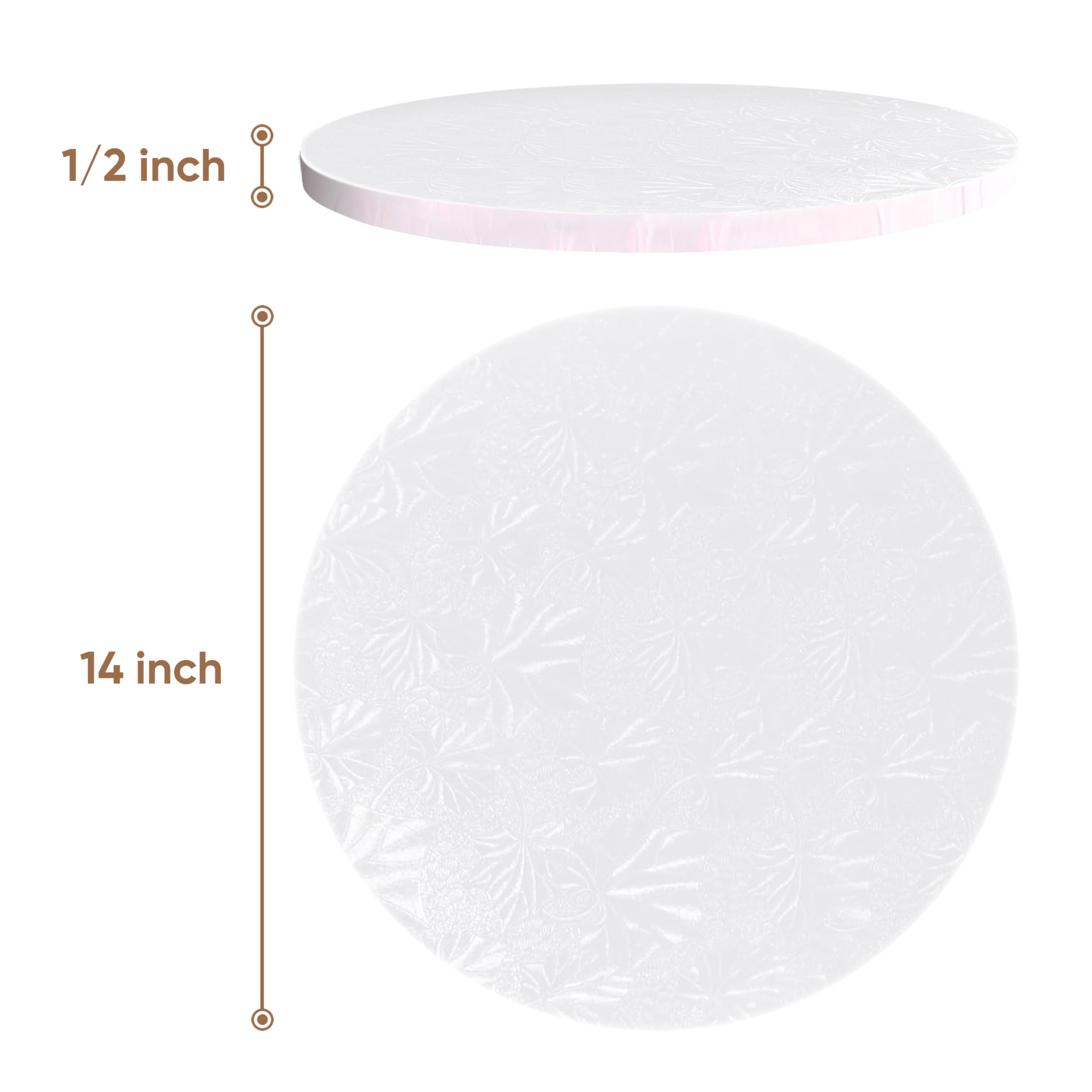 Snapklik.com : Cake Boards - Sturdy 1/2 Thick Drums - 14 Inch ...