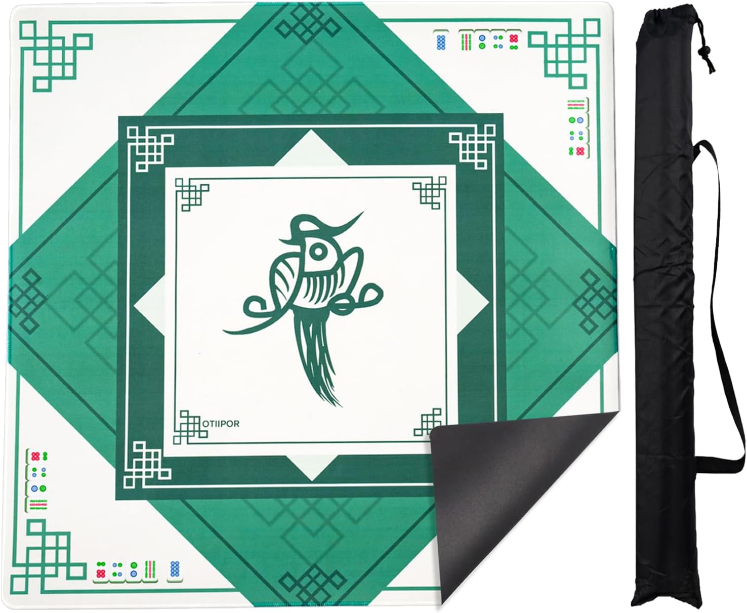 Amazon.com: OTIIPOR Mahjong Mat,31.5"x31.5" Mahjong Table Mat with ...