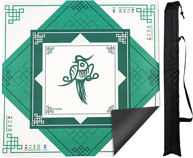 Amazon.com: OTIIPOR Mahjong Mat,31.5"x31.5" Mahjong Table Mat with ...