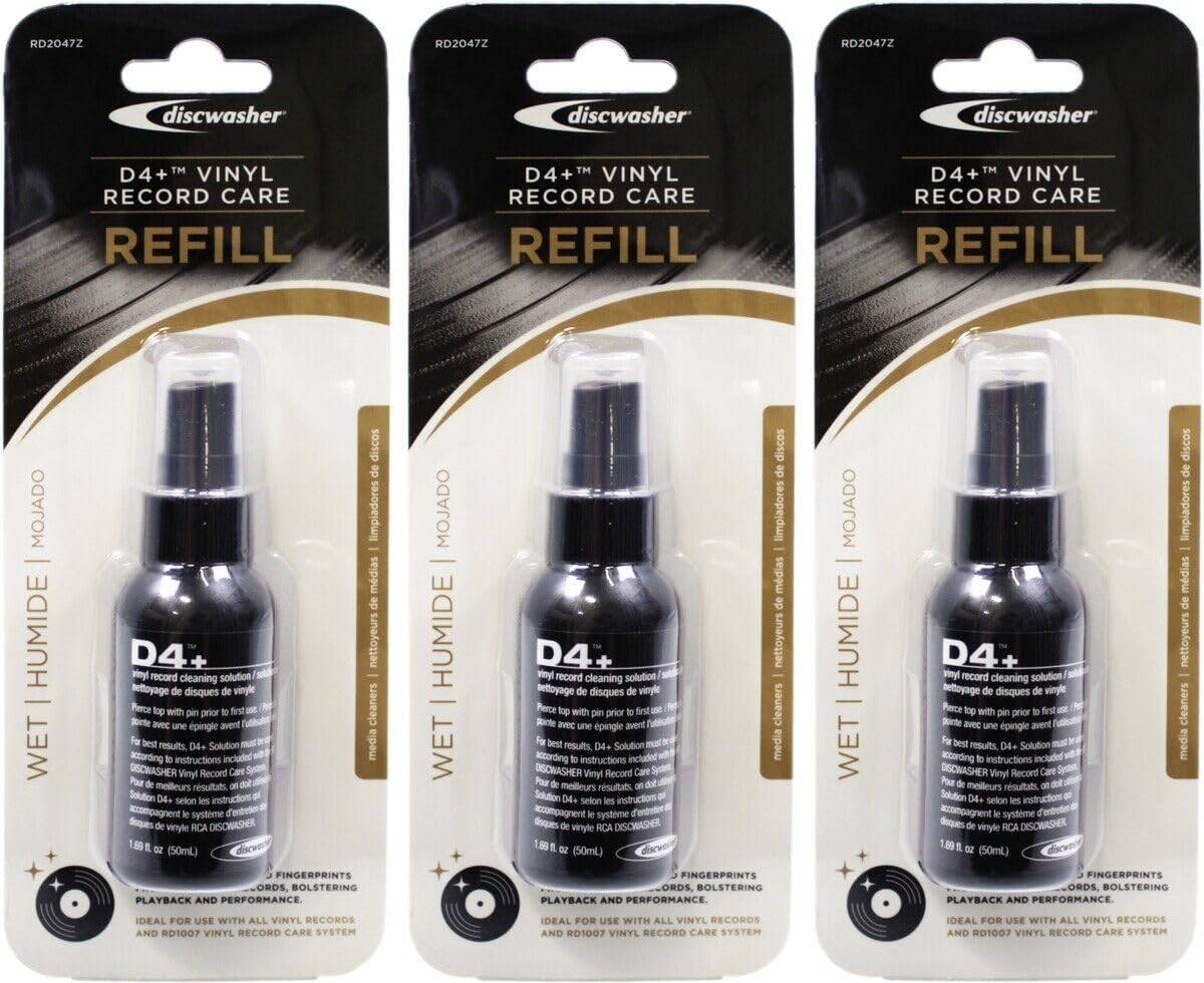 Amazon.com: Set of 3: Discwasher RD2047Z D4+ Vinyl Record Care Refill ...