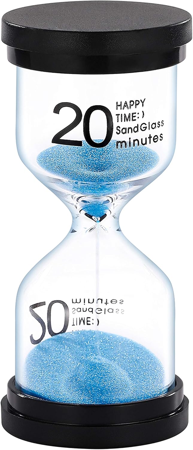 Amazon.com: SuLiao Sand Timer 20 Minutes Hourglass: Plastic Sand Clock ...