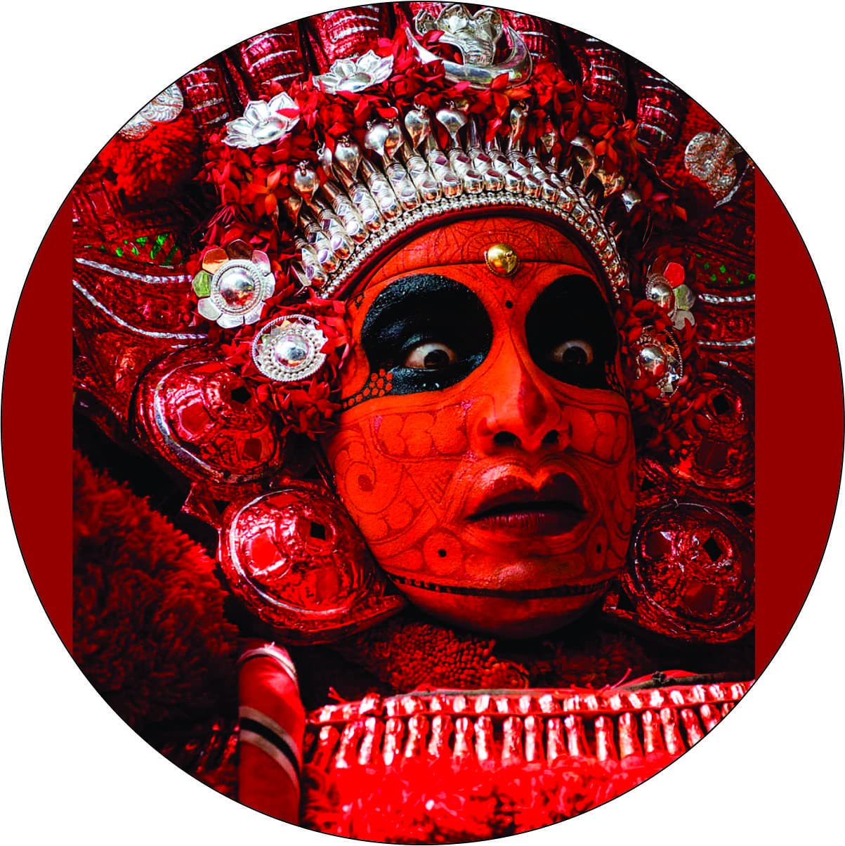 Theyyam god Kerala Logo Stickers Pack of 3 : Amazon.in: Office Products