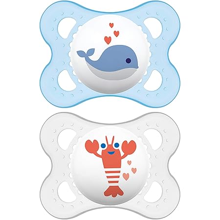 Amazon.com: MAM Clear Collection Pacifiers (2 pack, 1 Sterilizing ...