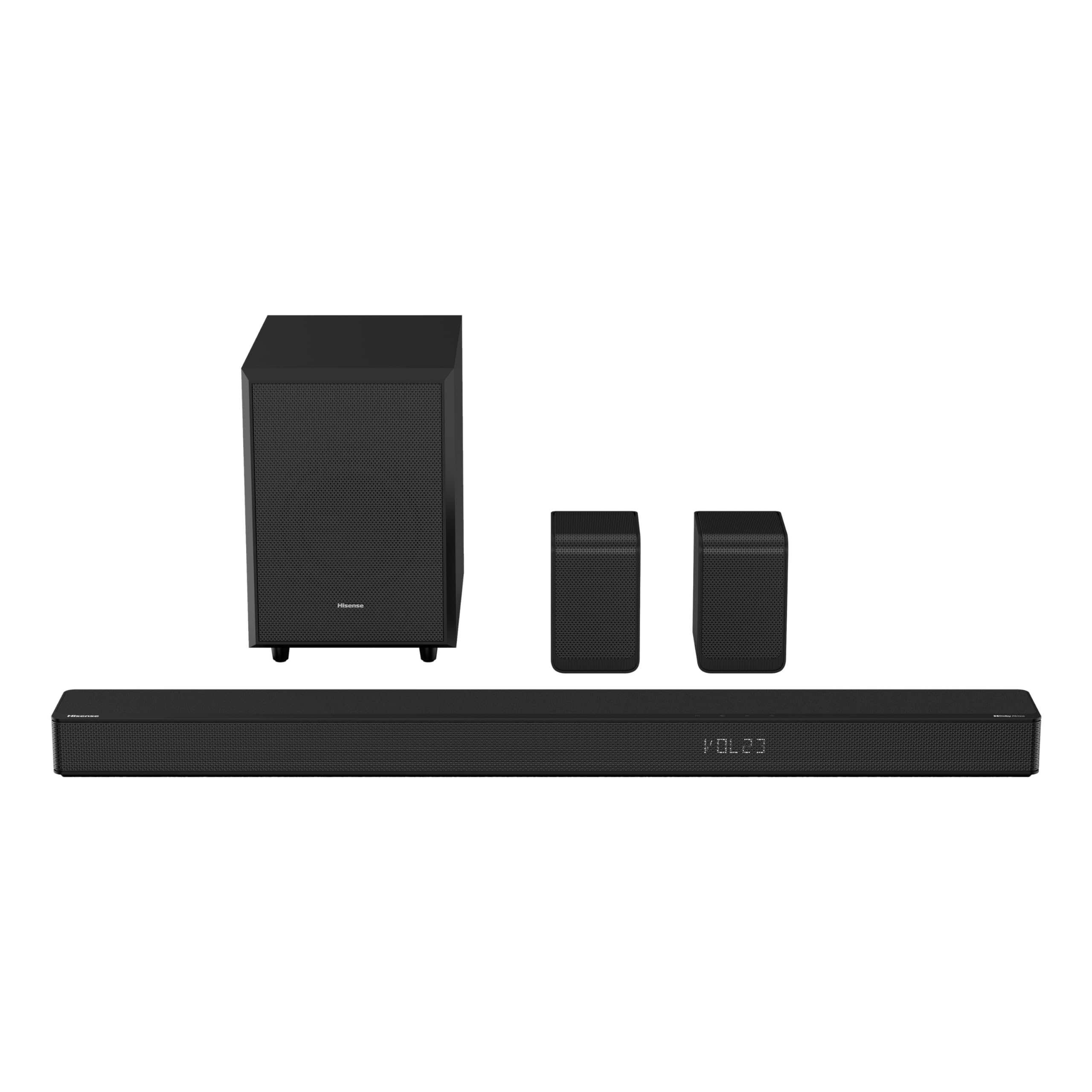 Hisense AX5125H 5.1.2 Channel 500W Dolby Atmos Soundbar with Wireless ...