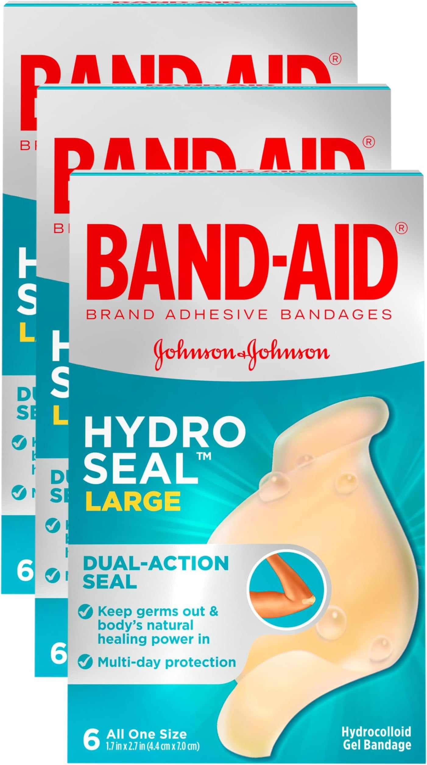 Amazon.com: Band-Aid Brand Hydro Seal Large Waterproof Adhesive ...