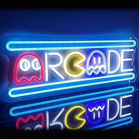 Amazon.com : Large Arcade Neon Sign, Retro Game Ghost Arcade LED Neon ...