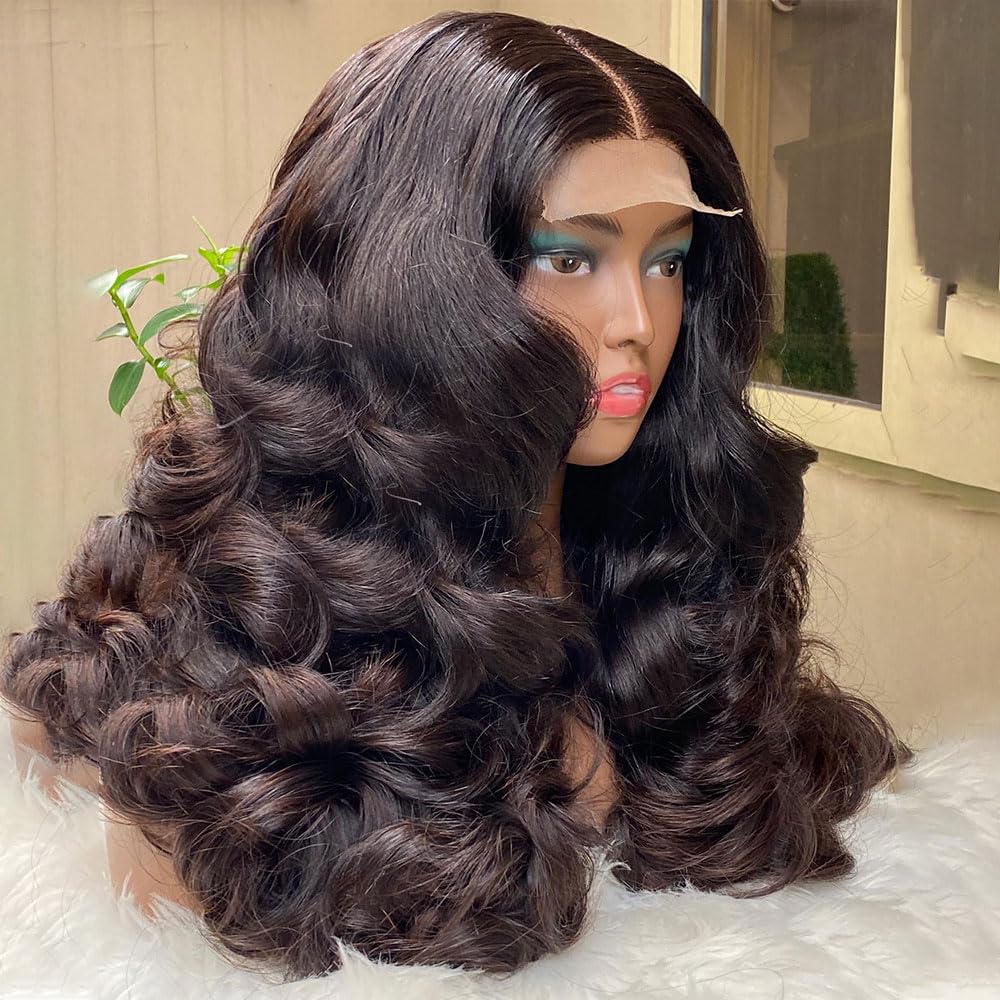 250% Density Wear And Go Glueless Wigs Human Hair Pre Plucked Bleached ...