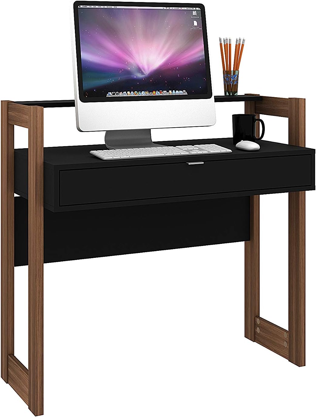 Amazon.com: OneSpace Rockport Computer Desk, Black : Home & Kitchen