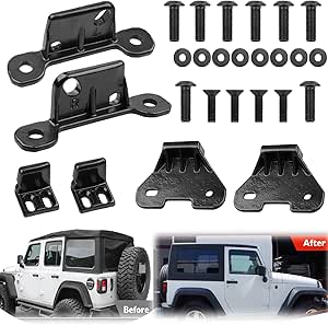 Amazon.com: Hard Top Mounting Brackets Kit Compatible with 2018-2024 Jeep Wrangler JL JLU | 2020 ...