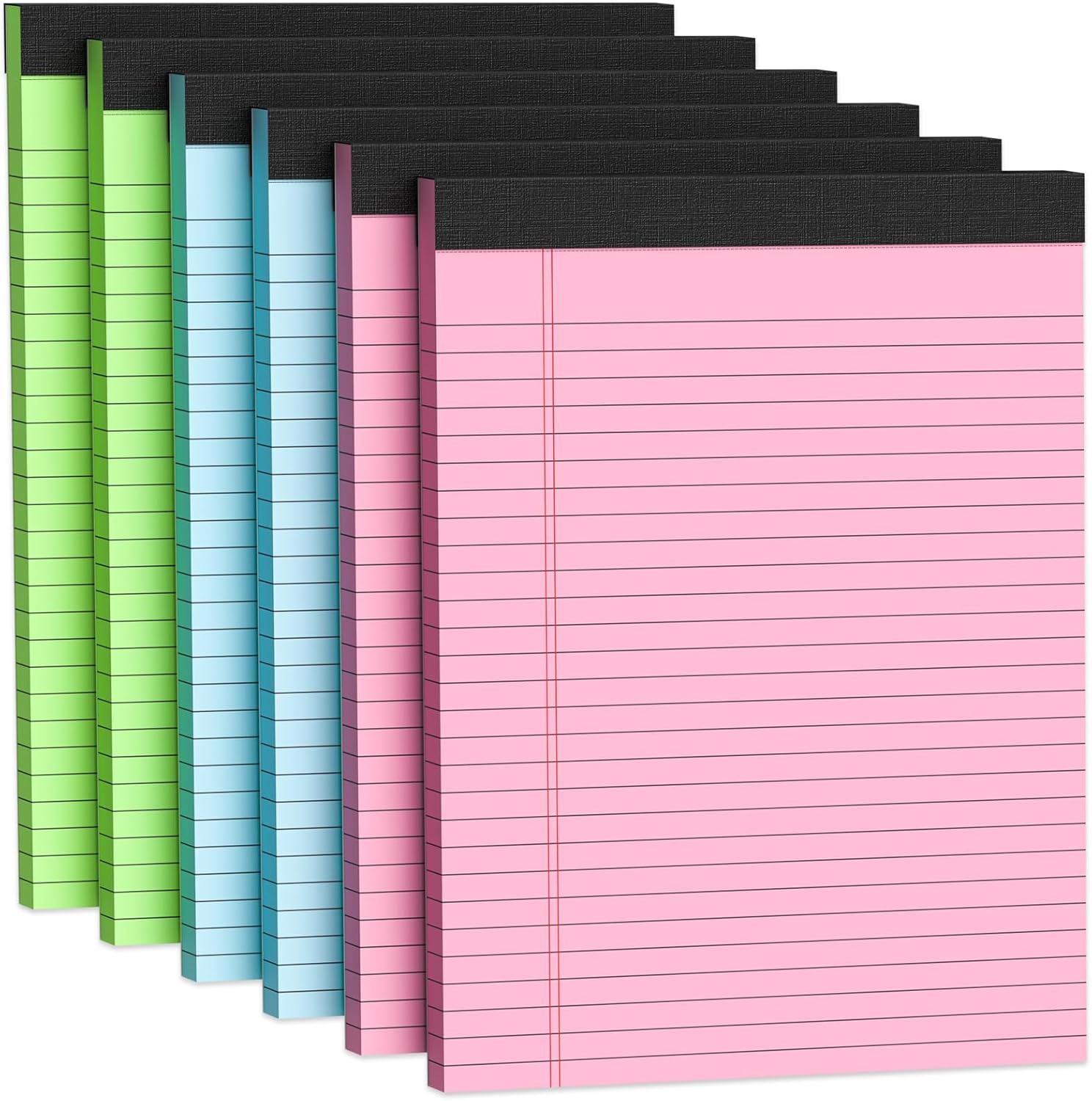 Amazon.com : Colored Legal Pads 8.5 x 11 Note Pad, 6 Pack Lined Paper ...