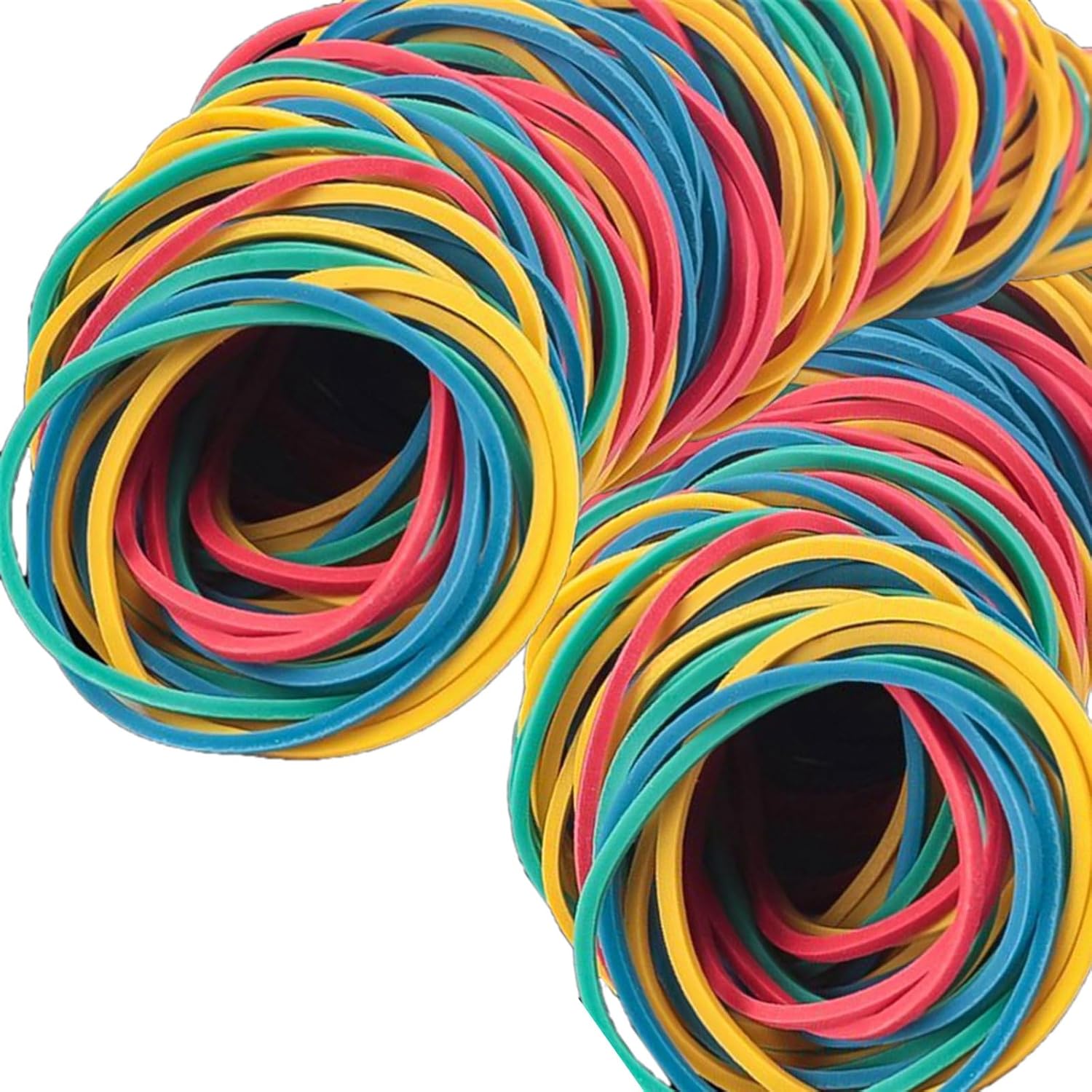 Assorted Size Rubber Bands 400 Pack Bright Colors Flexible Thick ...